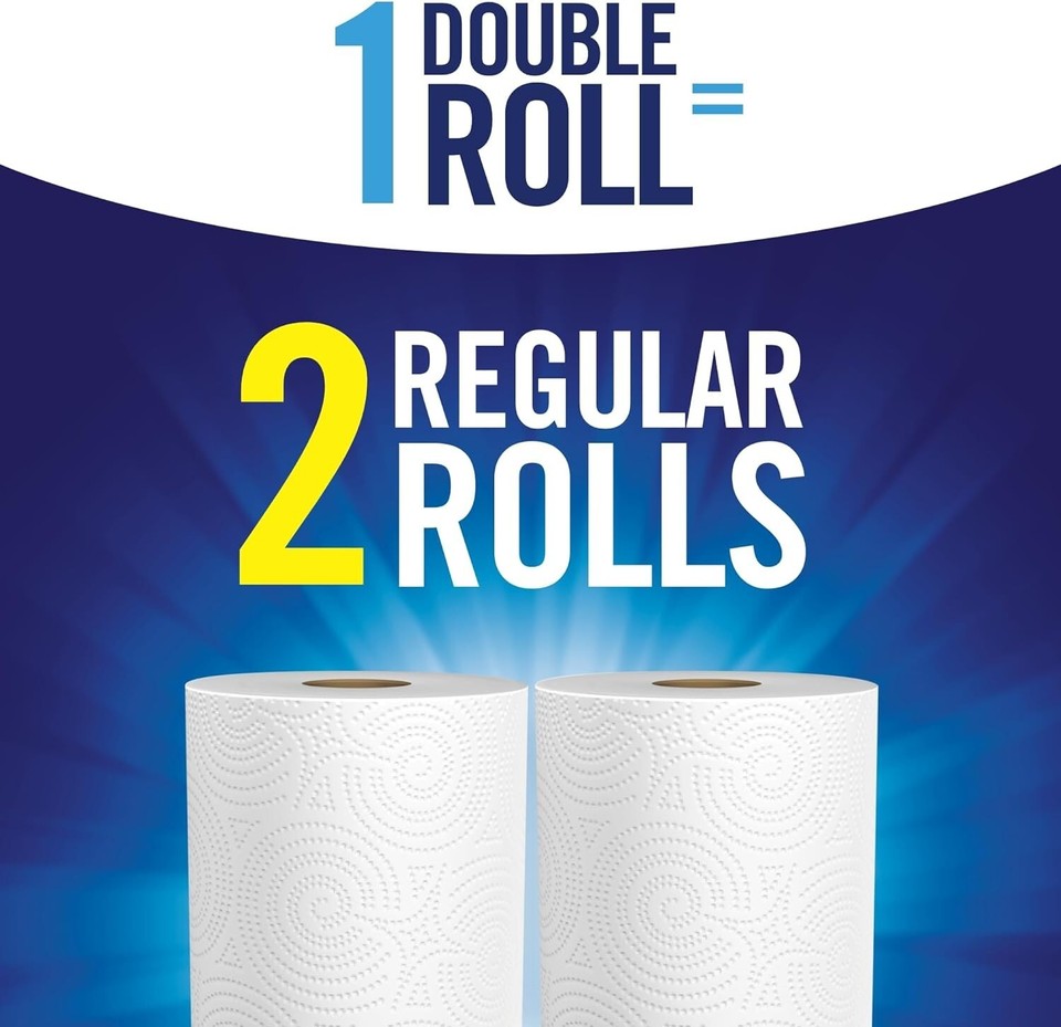 Kitchen Household Clean-Up Paper Towels Bulk 6 Double Rolls = 12 ...