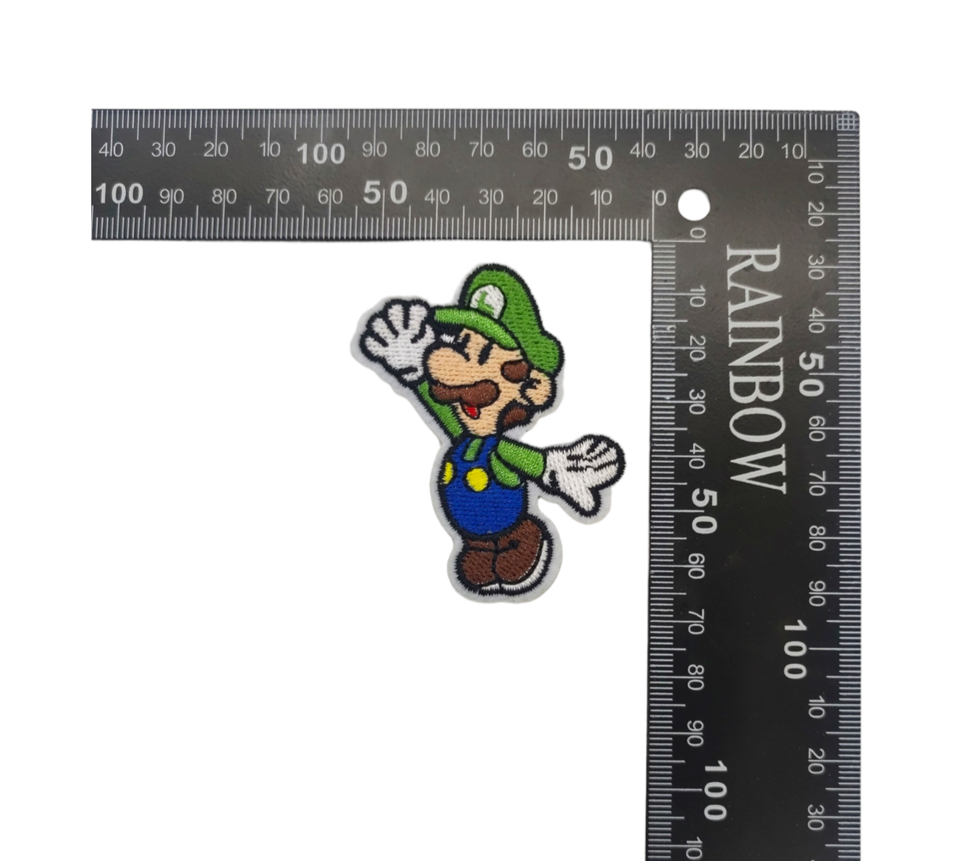 Luigi Super Mario Patch Iron-On Clothing Iron-On Gaming Patch Iron ...