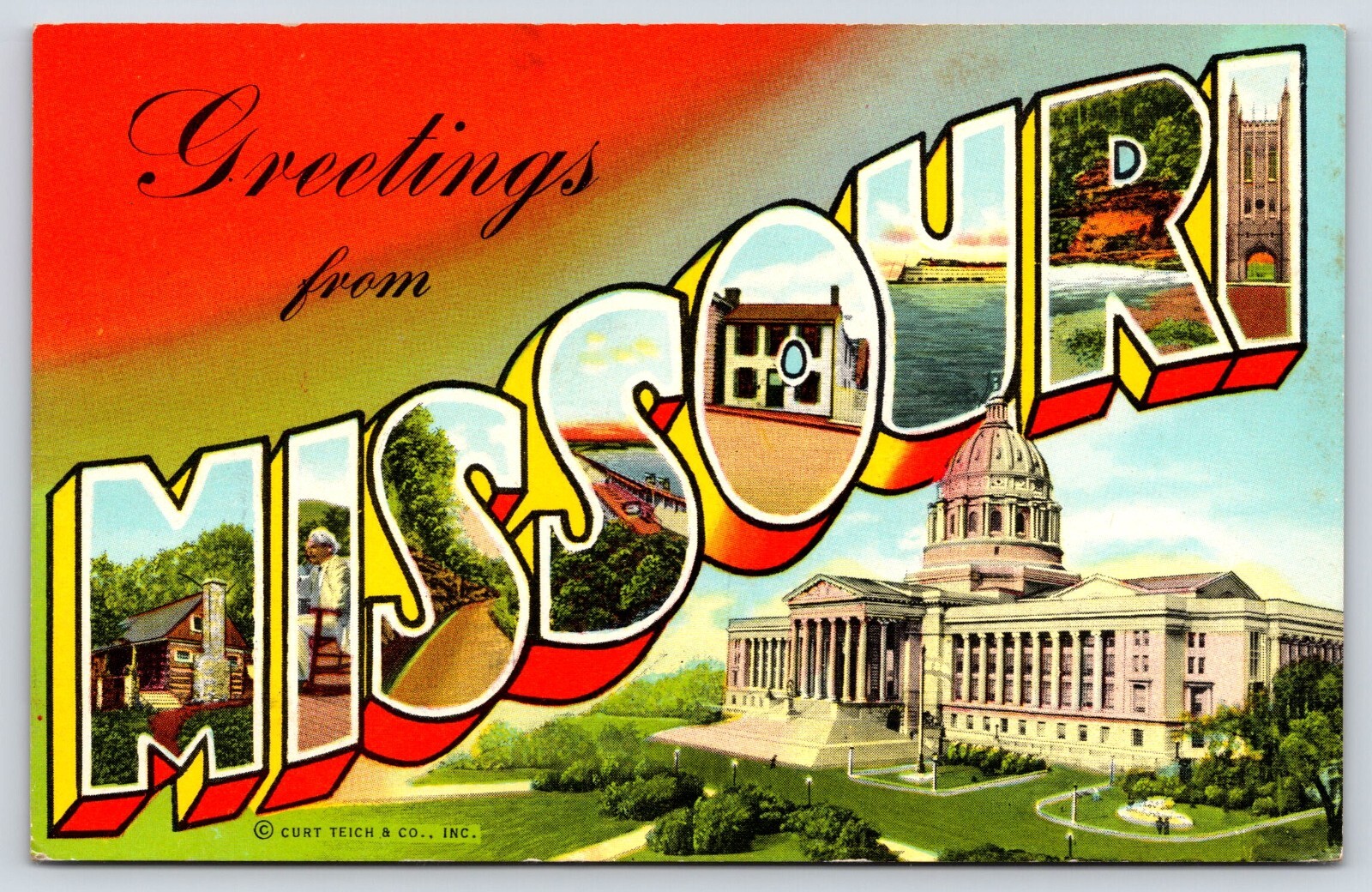 Vintage Postcard Greetings From Missouri | eBay
