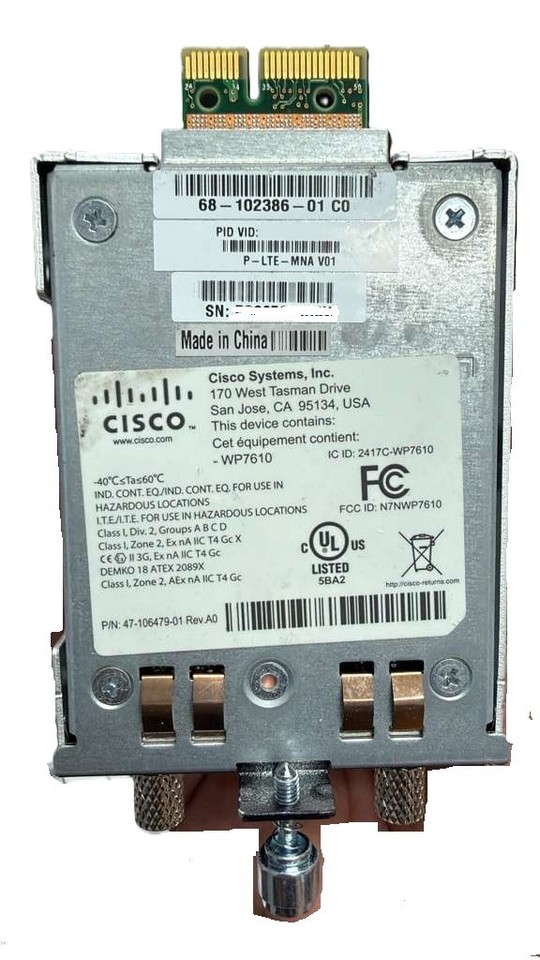 Cisco P-LTE-MNA Multi Carier Band 14 Cat4 LTE Pluggable U.S. | eBay