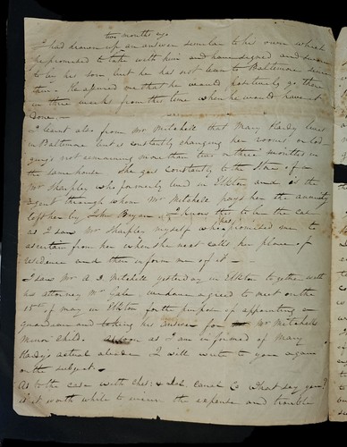 1829 Wilmington, Delaware Letter R.H. Bayard to Joseph Speed, Esq. – C ...