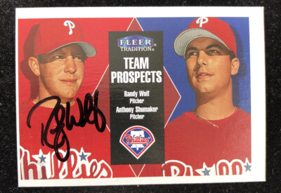 RANDY WOLF 2000 FLEER ROOKIE RC AUTOGRAPHED SIGNED AUTO BASEBALL CARD ...