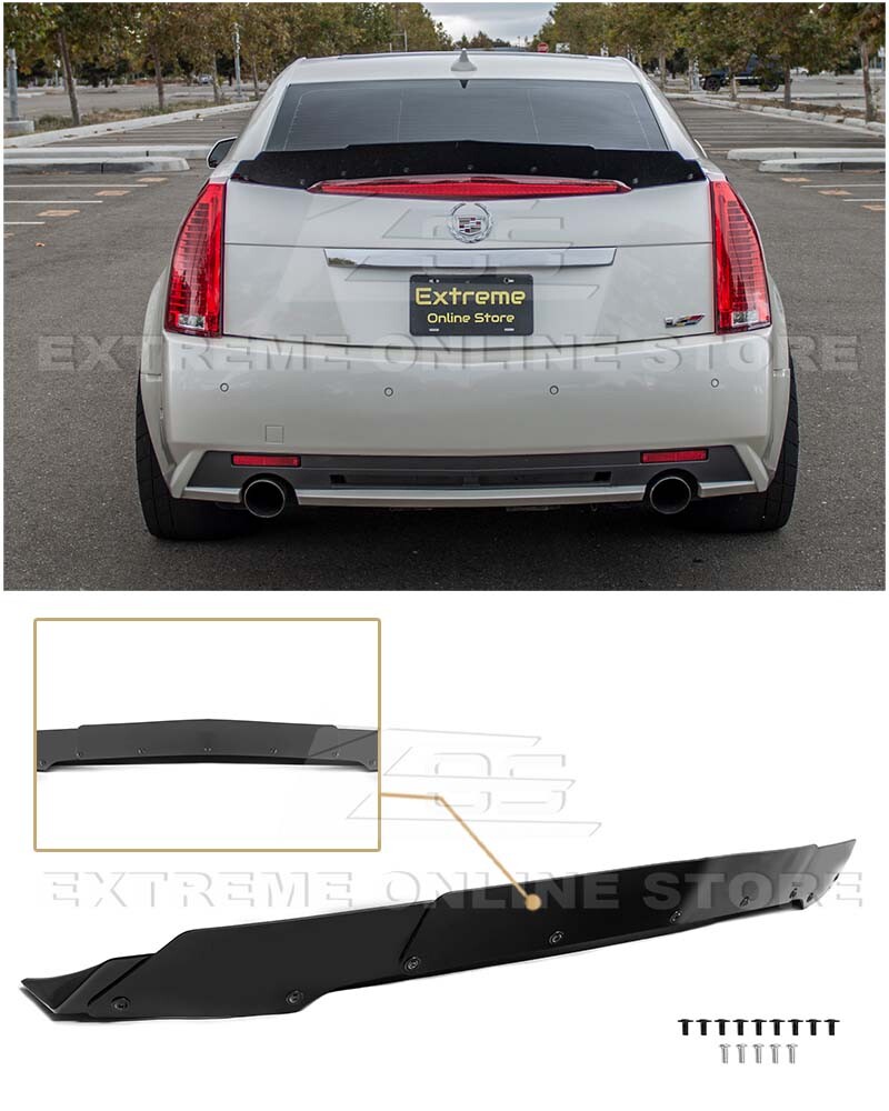 2009-2015 Cadillac CTS-V Sedan Rear Wing Spoiler Glossy Black | Screw ...