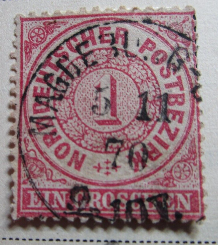 North German Postal District 1868 Stamp 1 Ein Groschen StampBook4 ...