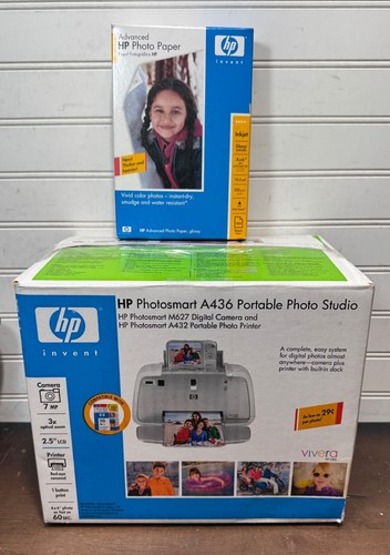 NEW HP PhotoSmart A436 Portable Photo Printer Studio - M627 Digital ...