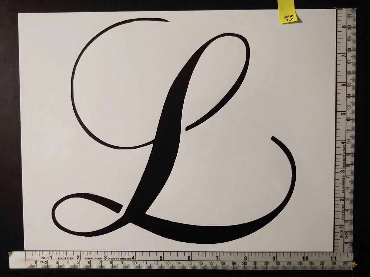 Cursive Letter R Stencil