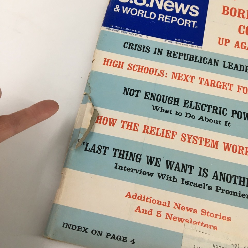 US News & World Report Magazine September 22 1969 Borrowing Costs Up ...