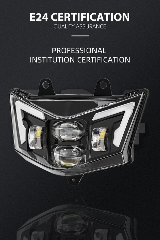 LED Headlight w/Cover For KAWASAKI D-Tracker KLX125 2010-2016 KLX150 ...