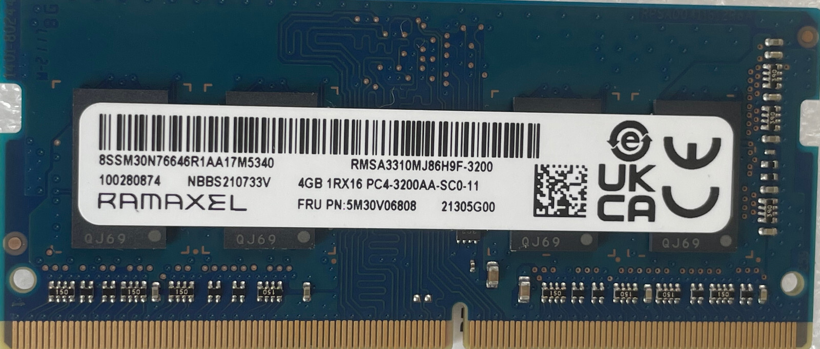 4GB Ramaxel (Samsung Brand) DDR4 3200MHz 260 pins 1Rx8 PC4-3200 LAPTOP ...