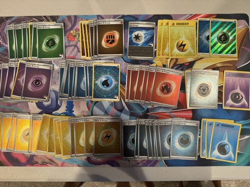 Pokemon TCG - 78 Cosmic Holo SWIRLS- SV 151 Energy Card Lot + Textured ...
