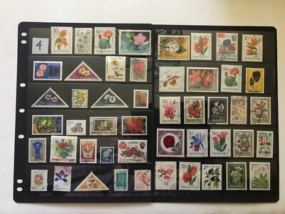 PLANTS & EXOTIC FLOWERS ON STAMPS TOPIC Stamp Collection FREE SHIPPING ...