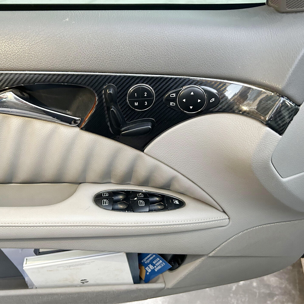 For 2003-2008 Benz E Class W211 5D Carbon Fiber Sticker Inner Panel ...