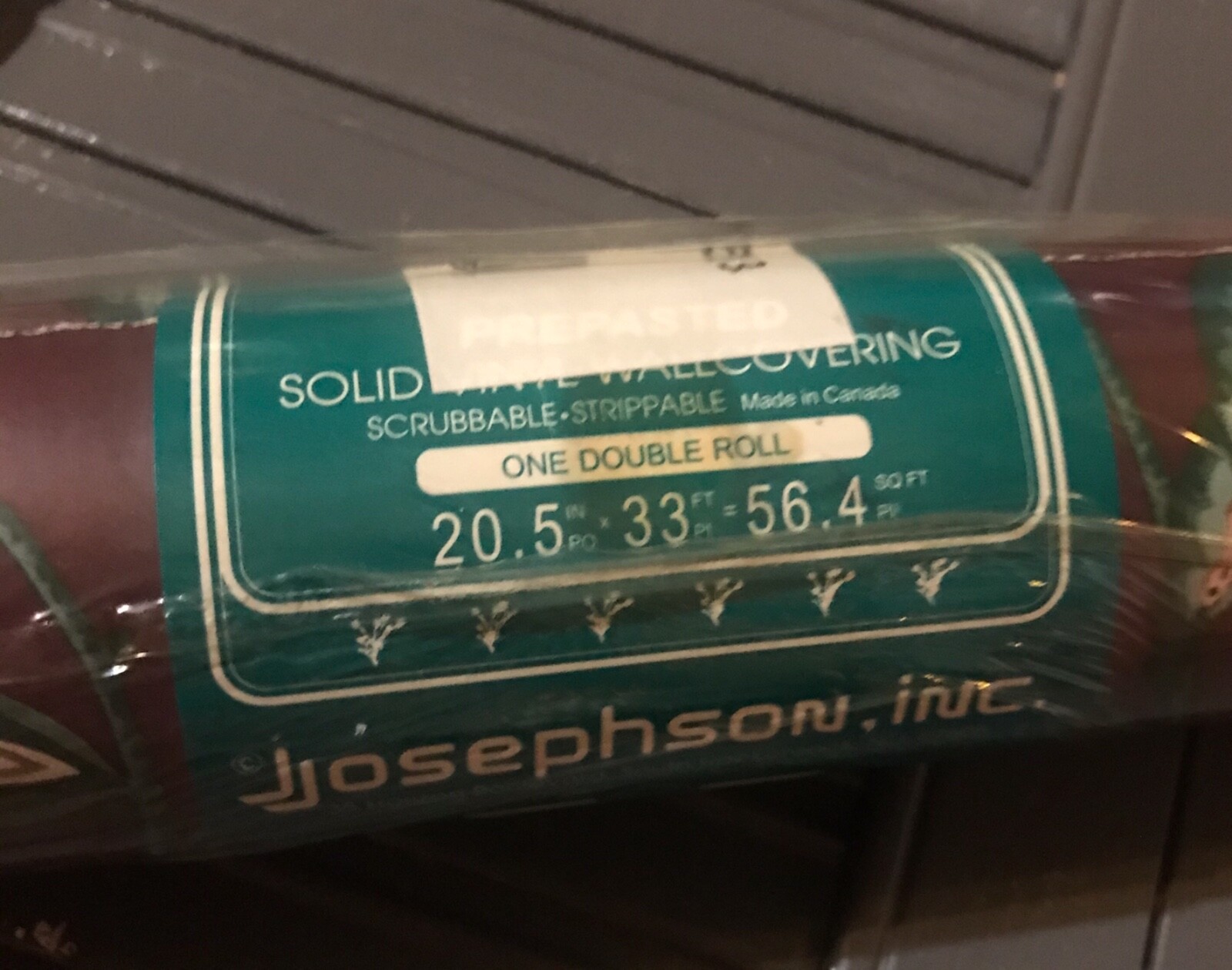 Vintage Wallpaper J Josephson Double Roll Burgundy Floral NOS | eBay