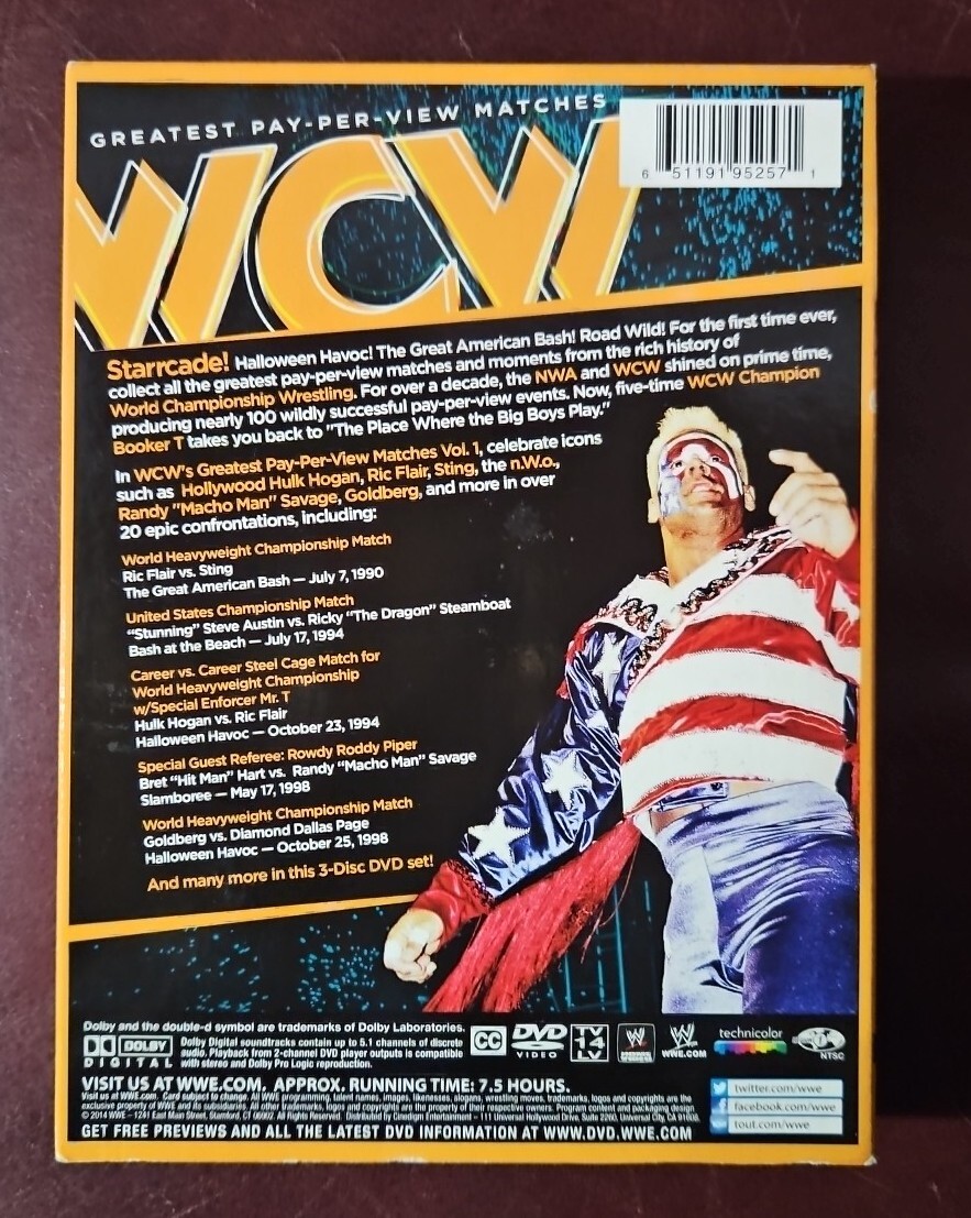 WWE: WCW Greatest Pay-Per-View Matches, Vol. 1 (DVD, 2014, 3-Disc Set ...
