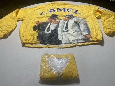 Vintage 1992 Camel Cigarettes Joe Camel Tyvek Windbreaker Jacket XL New ...