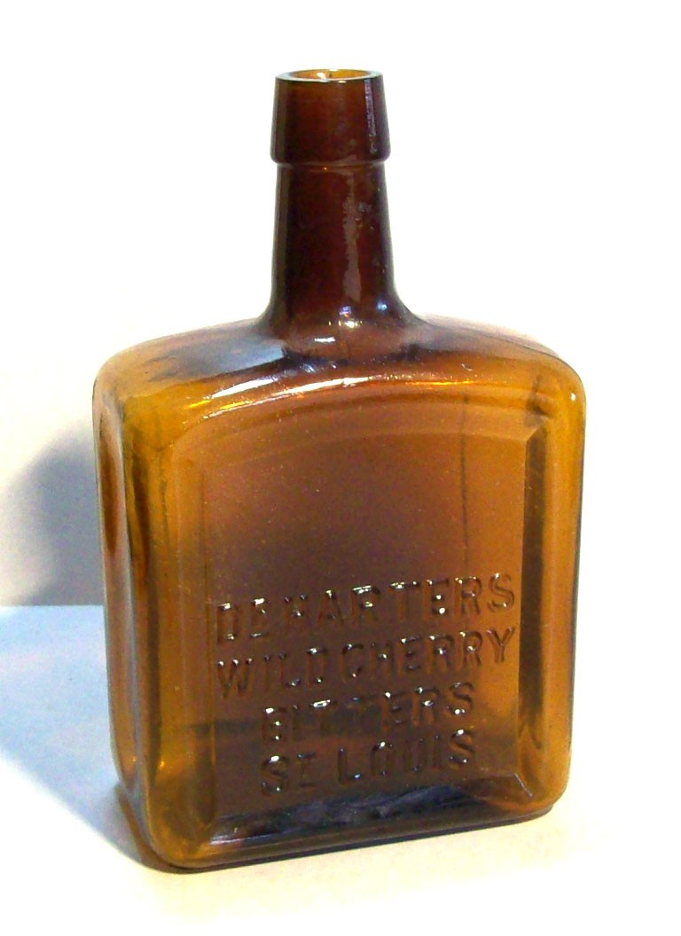 Antique 7.5" Dr Harters Wild Cherry Bitters Amber Bottle | eBay