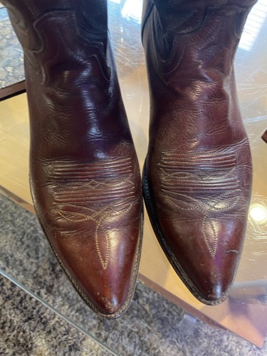 13 DAN POST Brown Cowhide Leather Western Boots J toe Men | eBay