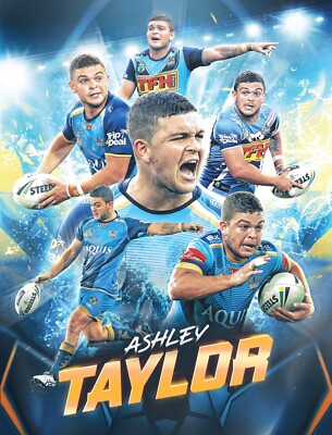Gold coast Titans team player poster, NRL rugby, panthers, eels ...