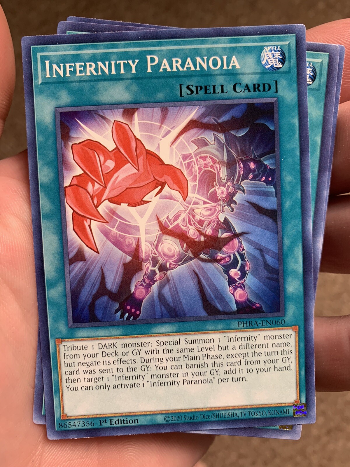 Yugioh - 3x Infernity Paranoia - Common - 1st Edition - PHRA-EN060 - NM ...