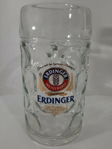 Erdinger Weissbrau Stein Glass Beer Mug Germany European M19 1446 | eBay