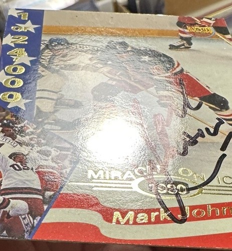 1995 Signature Rookies Miracle on Ice 1980 - Signatures #18 Mark Johnson /2000 (AU) for sale ...