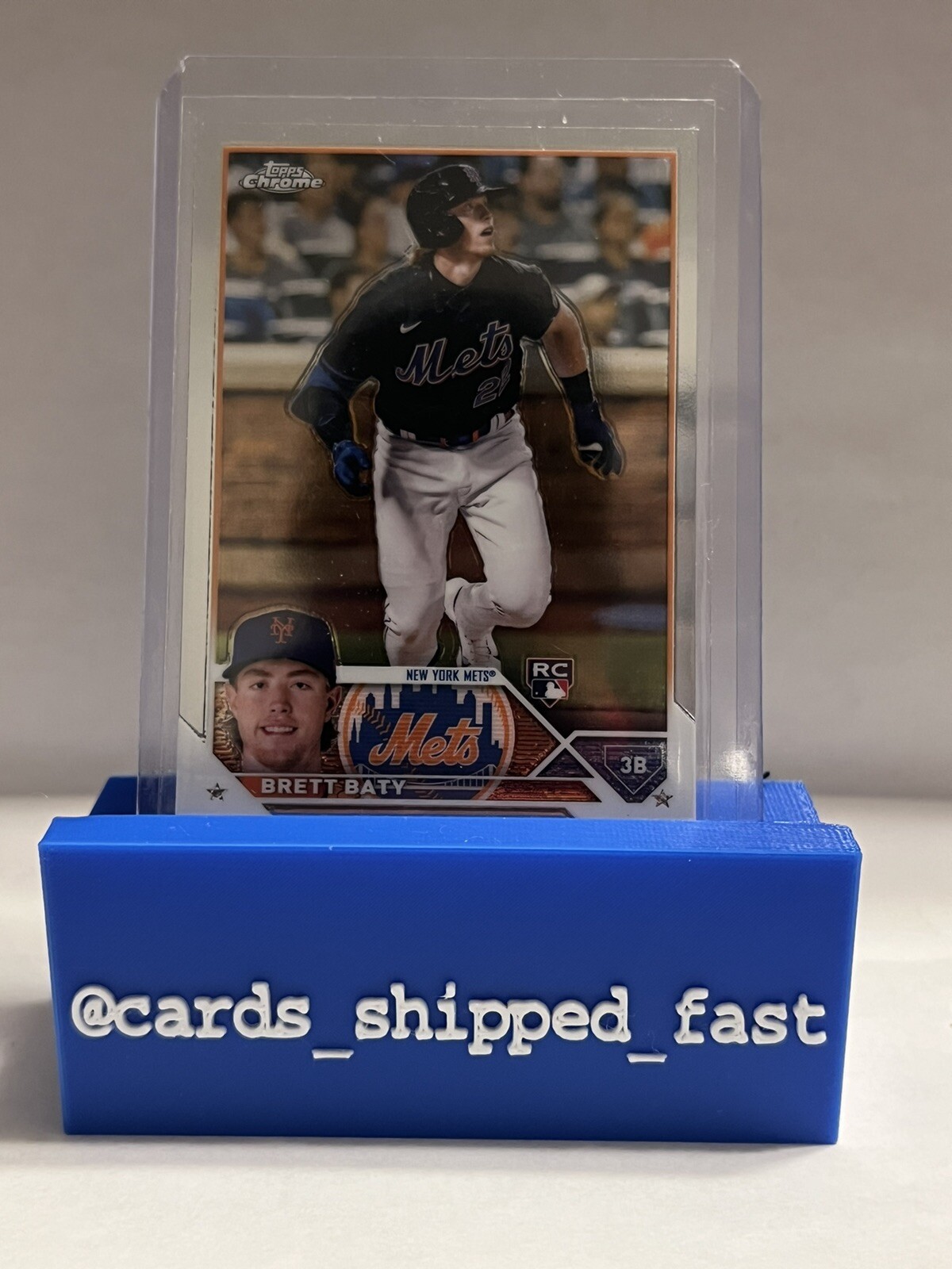 2023 Topps Chrome Brett Baty Base Rookie Card RC #204 New York Mets | eBay