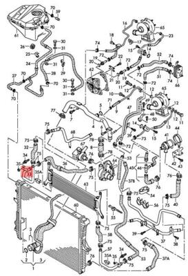 Genuine VW AUDI Touareg Q7 7L6 7LA 4LB Coolant Pipe 7L6121065D | eBay