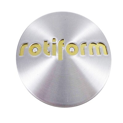 RotiForm Silver Custom Wheel Rim Center Caps # 1003-40MG GOLD EMBLEM (1 ...