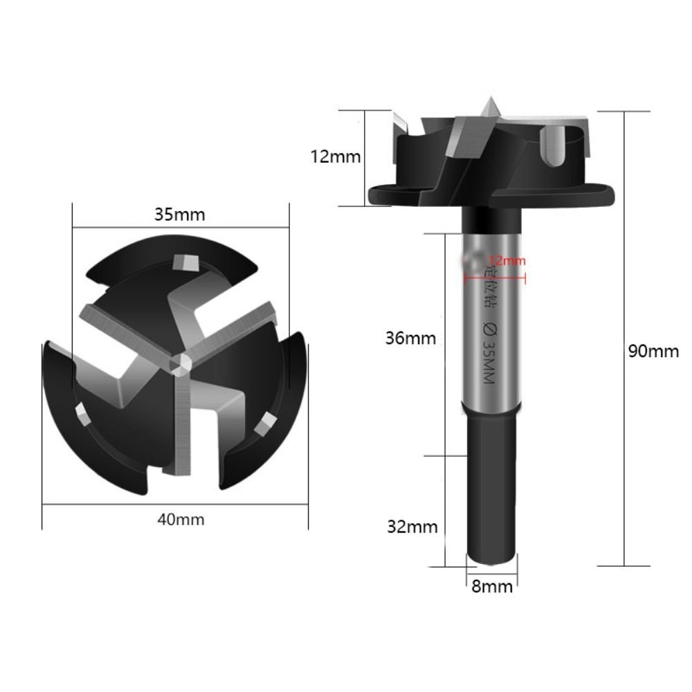 Three-blade Hinge Drilling 35mm Punch Tool Woodworking Tool | eBay