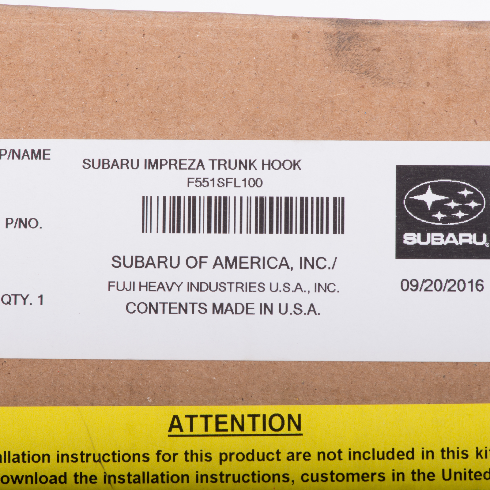 Genuine Subaru Cargo Trunk Hook F551SFL100 for sale online | eBay
