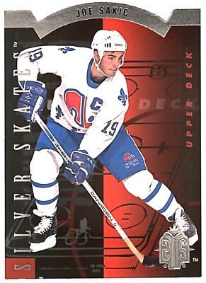 1993-94 Upper Deck Silver Skates Die-Cut #H9 Joe Sakic Quebec Nordiques ...