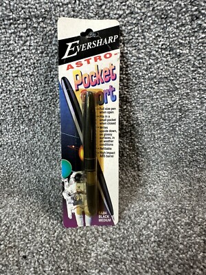 VINTAGE Eversharp Astronaut Astro-Pocket Sport Pen Black Medium SEALED ...