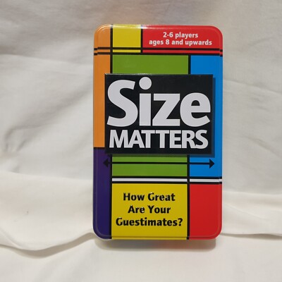 Size Matters Card Game in Tin Preloved As New Complete Free Post Aust ...