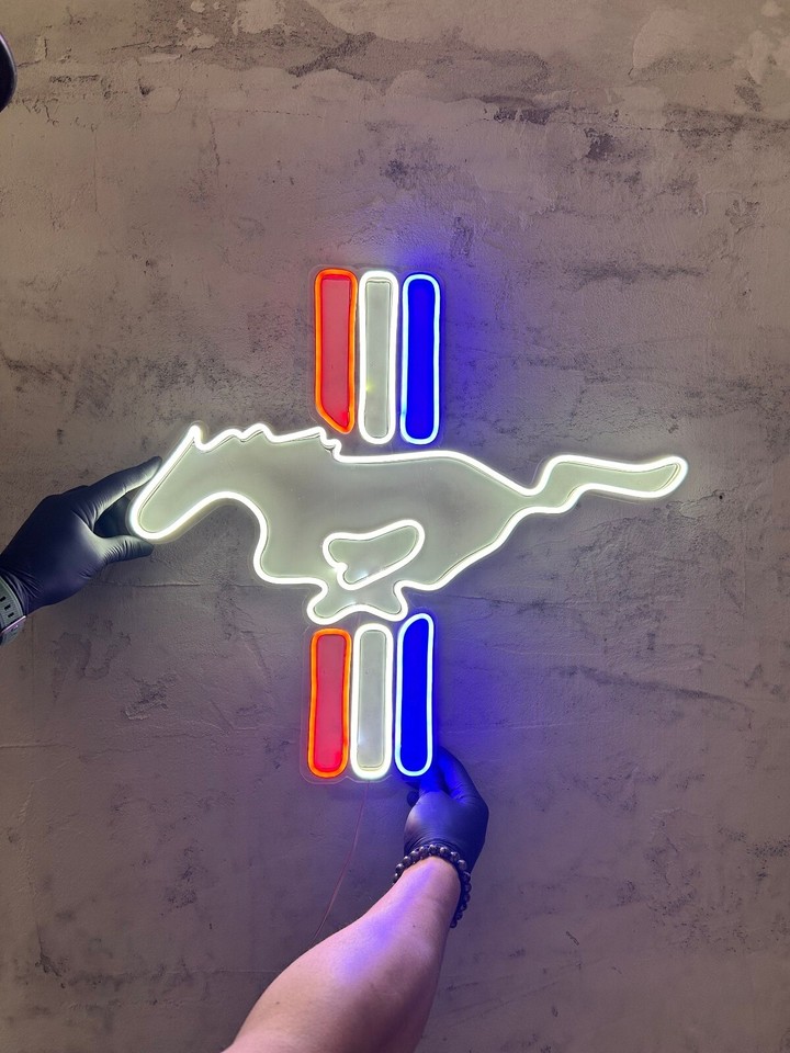 Mustang Neon Sign Car Logo Sign Neon Sign / Led NeonSign Custom Neon ...