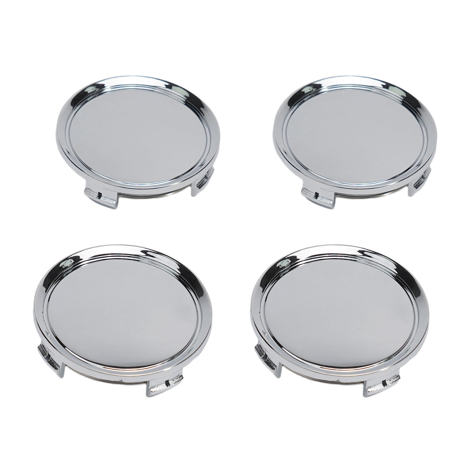 Durable Wheel Hubcap Chrome Silver Cover 75mm Compatible with Most Cars ...