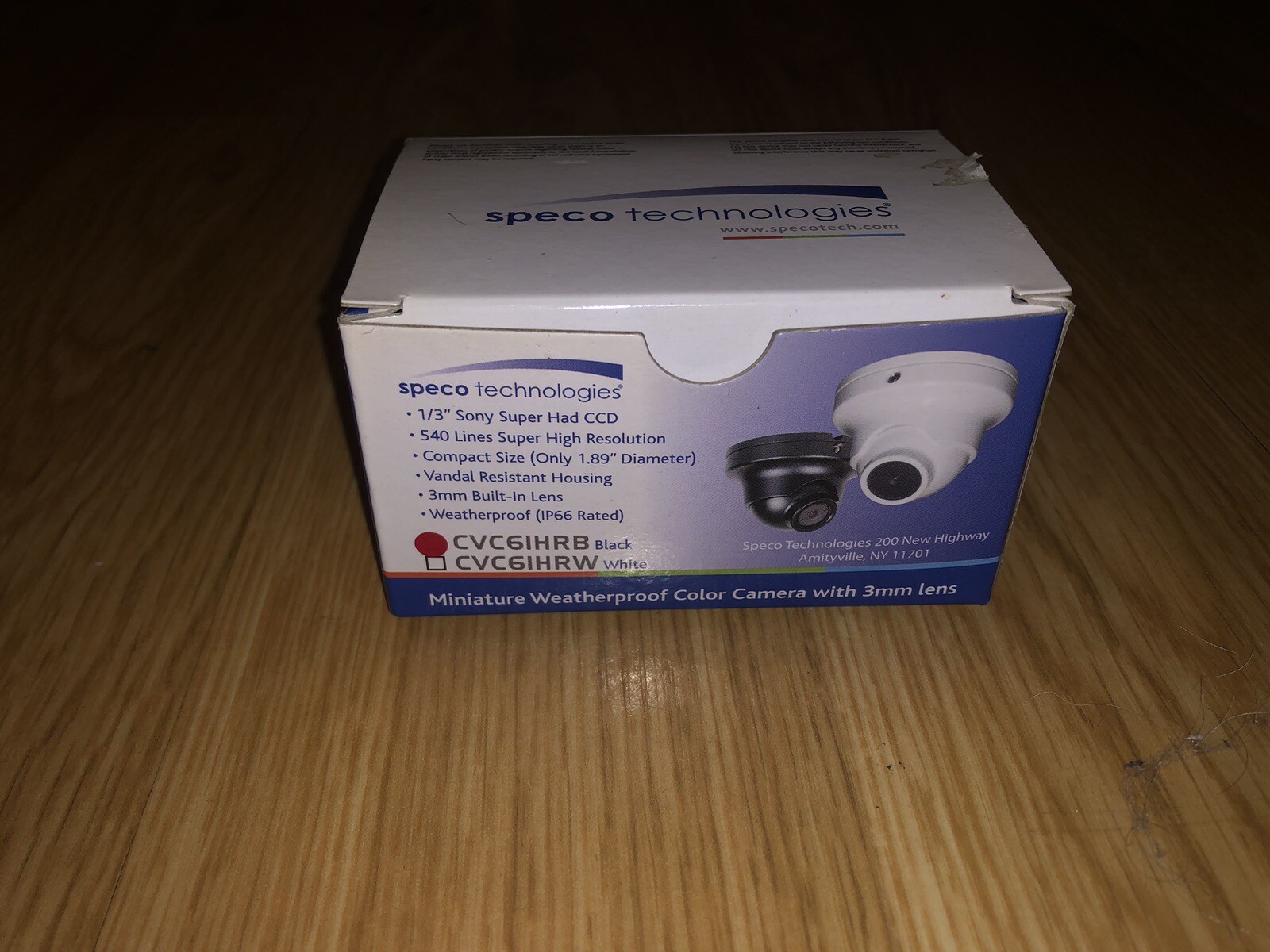 SPECO TECHNOLOGIES CVC6IHRB BLACK MINI WEATHERPROOF COLOR TURRET CAMERA ...