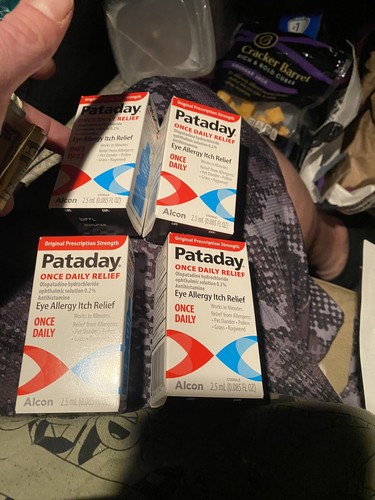 4 Boxes Of Pataday 2.5ml(0.085FLOZ ) Once Dailyrelief Eye Drops Exp1-7 ...