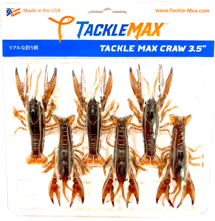 Tackle Max Craw Fishing Lure, Soft Bait, Realistic Lure, Crawfish, 3.5 ...