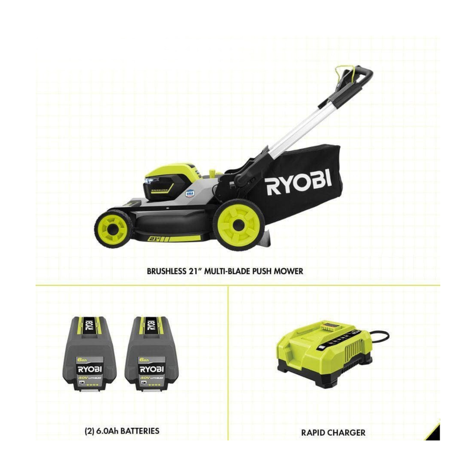 Ryobi RY401210 40V HP 21in Walk Behind Self-Propelled All Wheel Drive ...