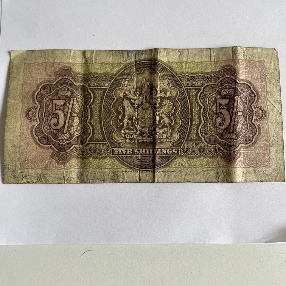 BERMUDA GOVERNMENT 5 Shillings Note 1937- King George VI | eBay