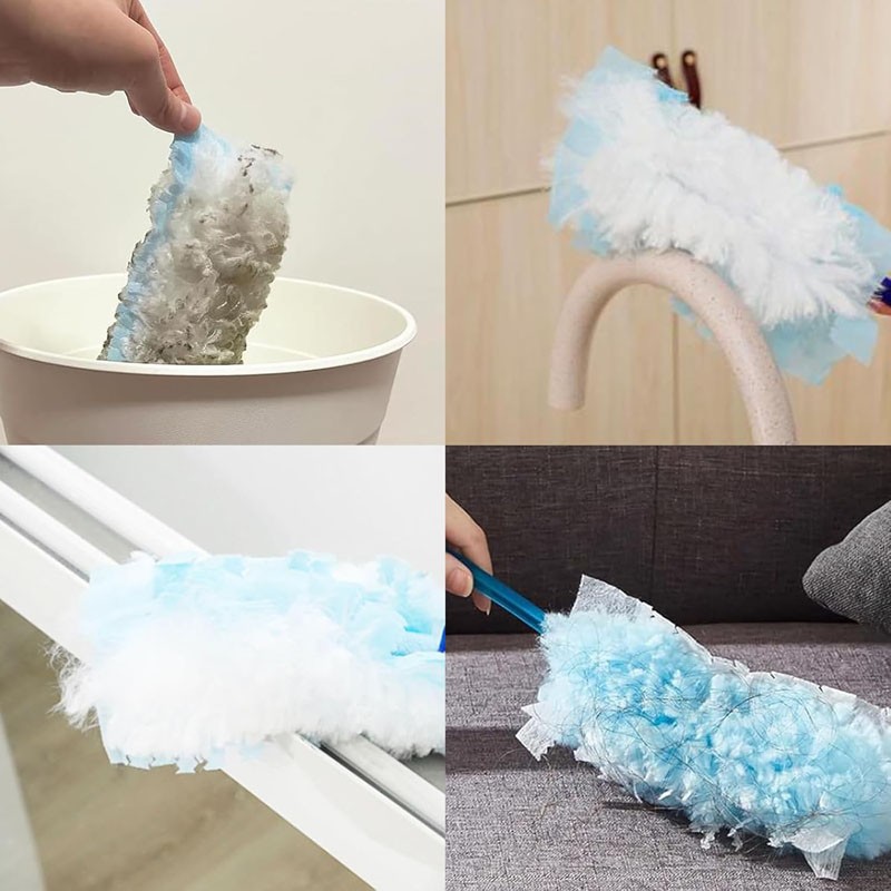 40PCS Fluffy Duster Refills Flash Dust Magnet Disposable Duster Heads ...