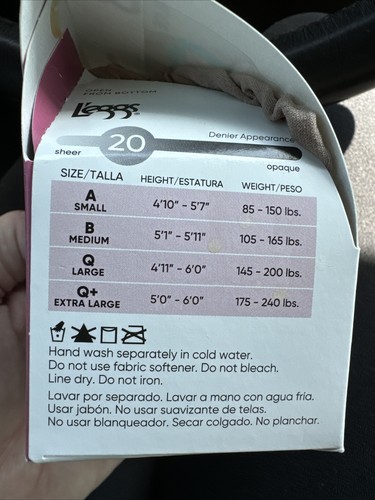 L’eggs Silken Mist Control Top Silky Sheer Leg Tights Pantyhose Nude ...