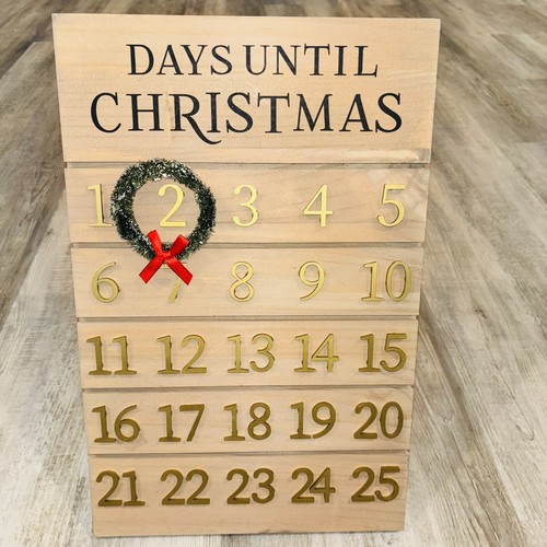 Wood Countdown Calendar - Threshold 191908676425| eBay