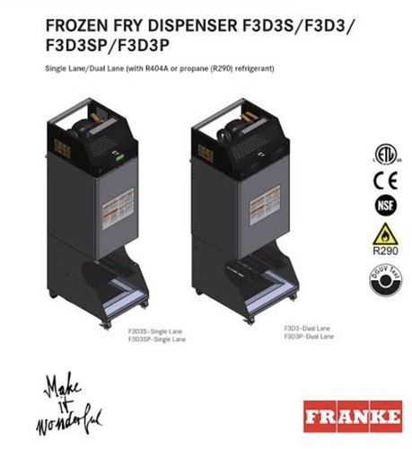 for Franke F3D3 Frozen French Fry Dispenser SERVICE REPAIR MANUAL ...