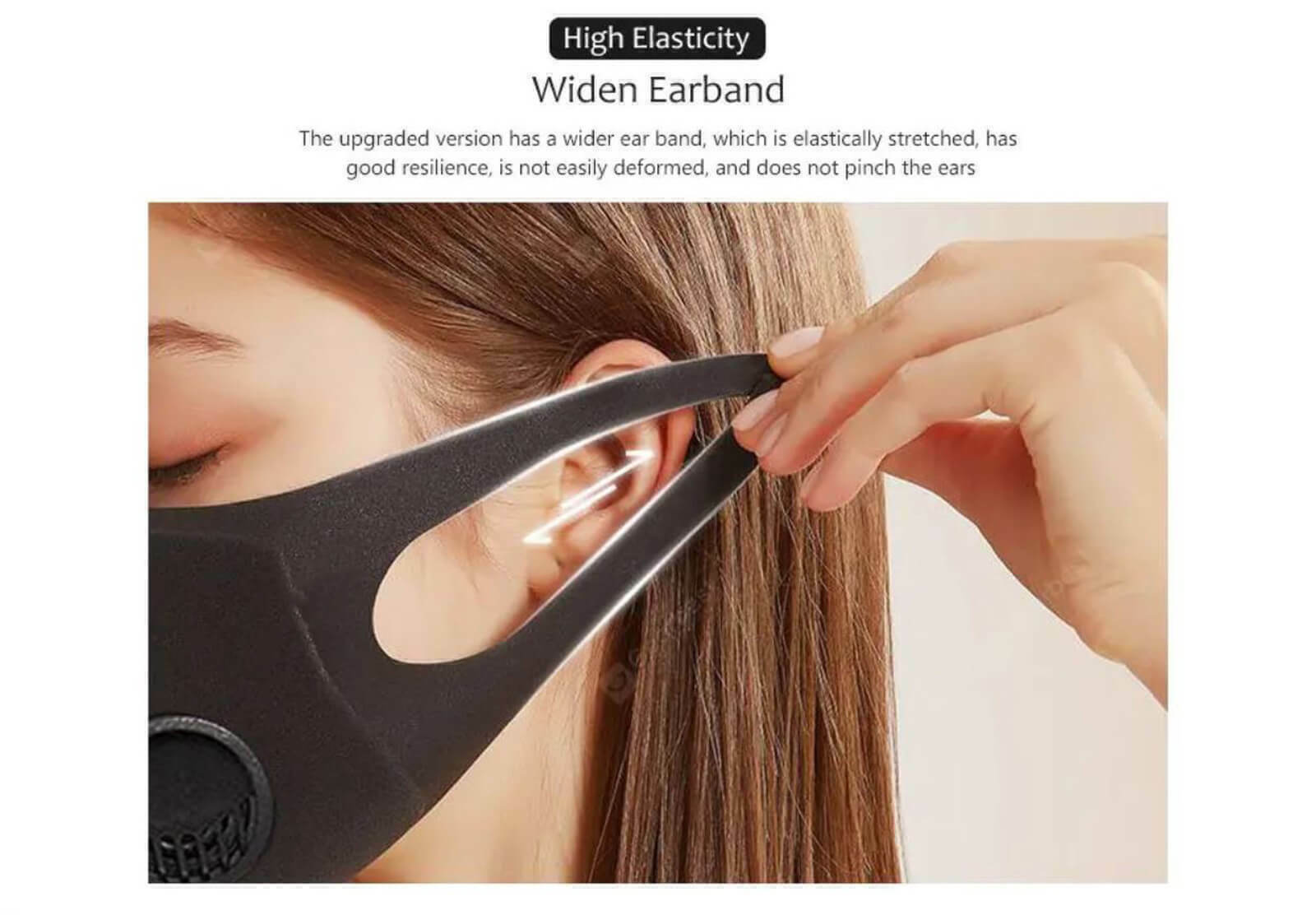 Breathable Air Flow Mask Washable Mouth Nose Face Mask Protection With ...