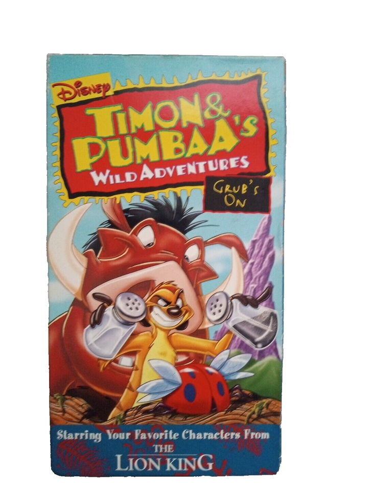 Timon and Pumbaa's Wild Adventures Grub's on Vintage VHS 1996 - Lion ...