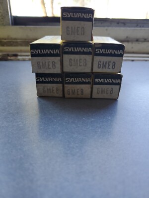 Lot Of 7 - VINTAGE SYLVANIA 6ME8 CLOSELY MATCHED SET OF 7 NOS TUBES ...