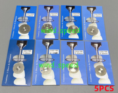 5Pcs Dental Diamond Disc Wheel Porcelain Teeth Cutting Polishing Discs ...