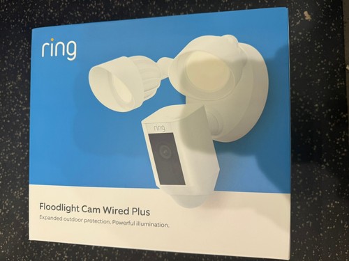 NEW FACTORY SEALED Ring Floodlight Cam Wired Plus | Outdoor Flood Light ...