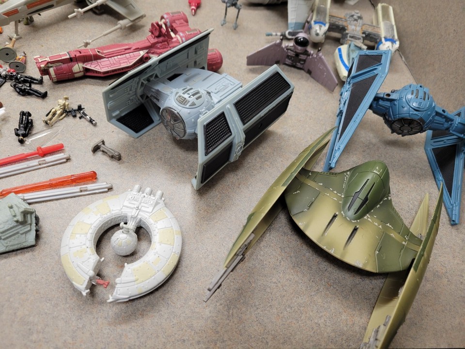Star Wars Action Fleet Galoob Lot Starfighters Figs Micro Machines Pod ...